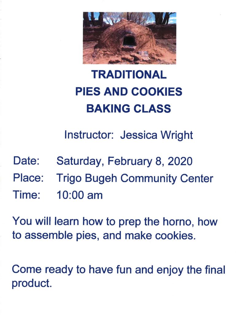 Traditional Pies and Cookies Baking Class – Ohkay Owingeh